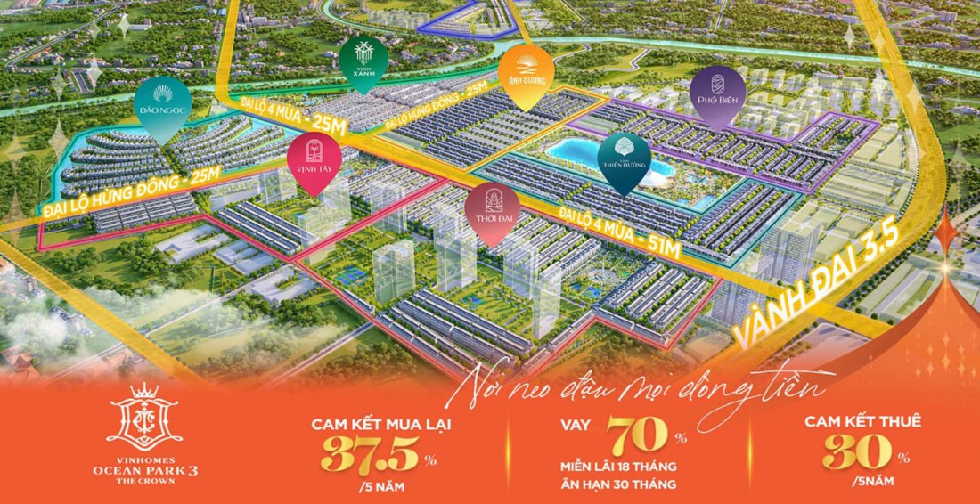 Sản Phẩm Phân Khu Thời Đại Vinhomes Ocean Park 3 The Crown có gì hấp dẫn?